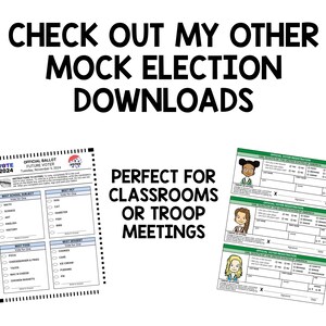 Girl Scout Theme Mock Election Ballot - Editable - INSTANT DIGITAL ...