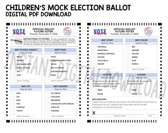 Girl Scout Theme Mock Election Ballot INSTANT DIGITAL - Etsy