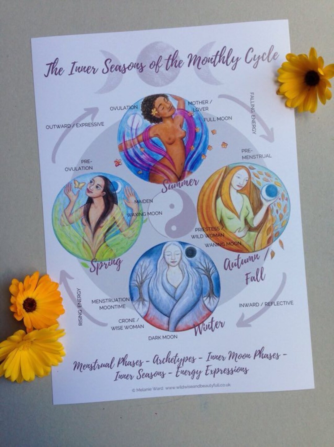 Monthly Cycle Poster 'the Inner Seasons of the Monthly - Etsy