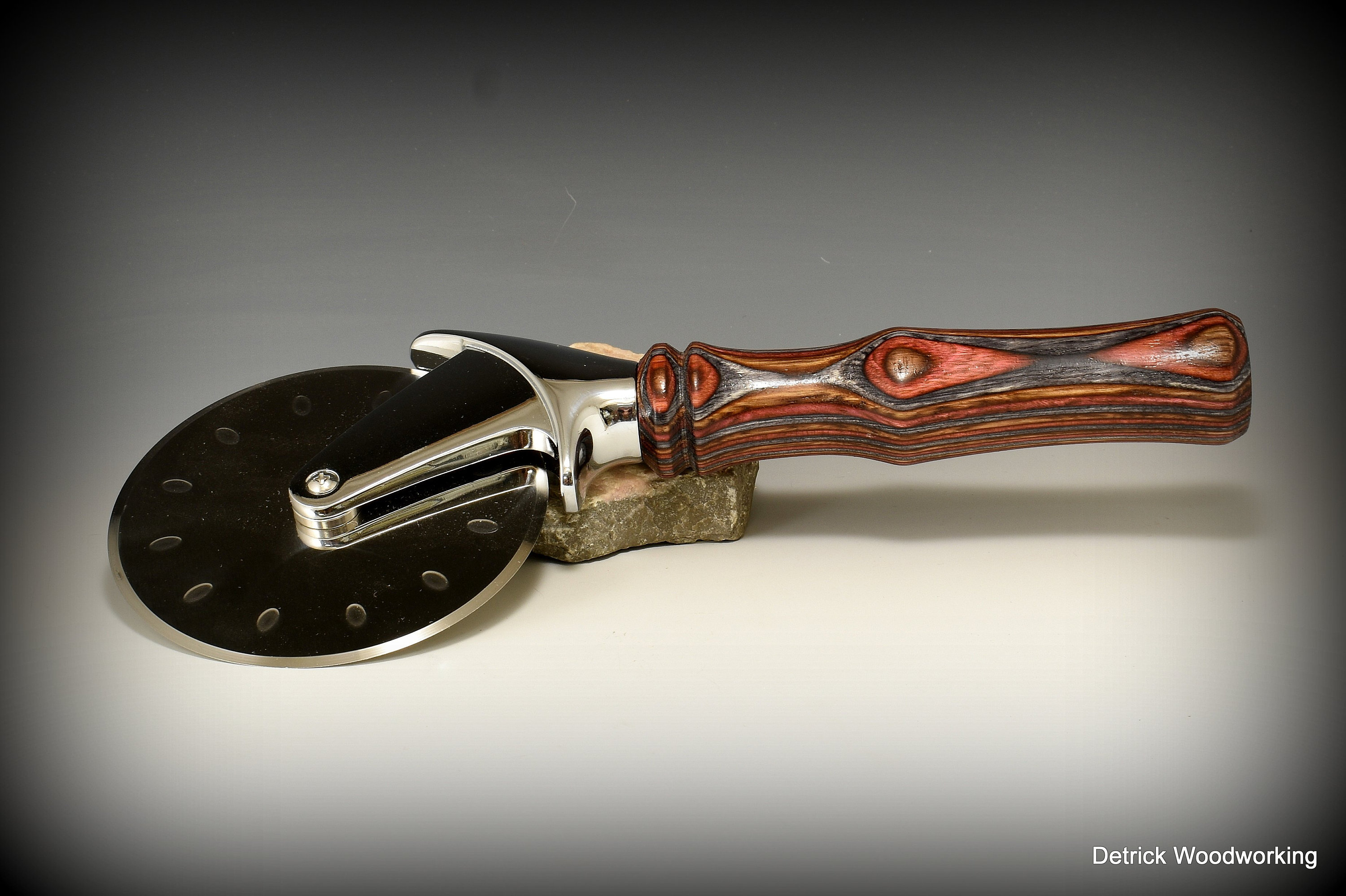 Stainless Steel Pizza Cutter With Removable Wood Handle - Etsy