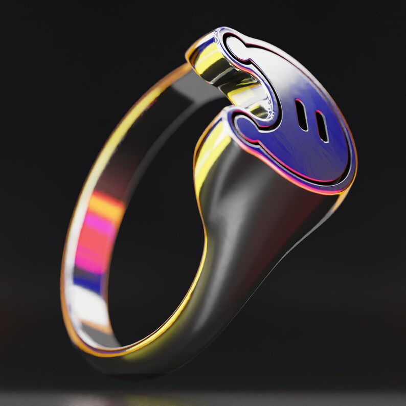 Super Mario Odyssey Power Moon Ring in Sterling Silver - Etsy