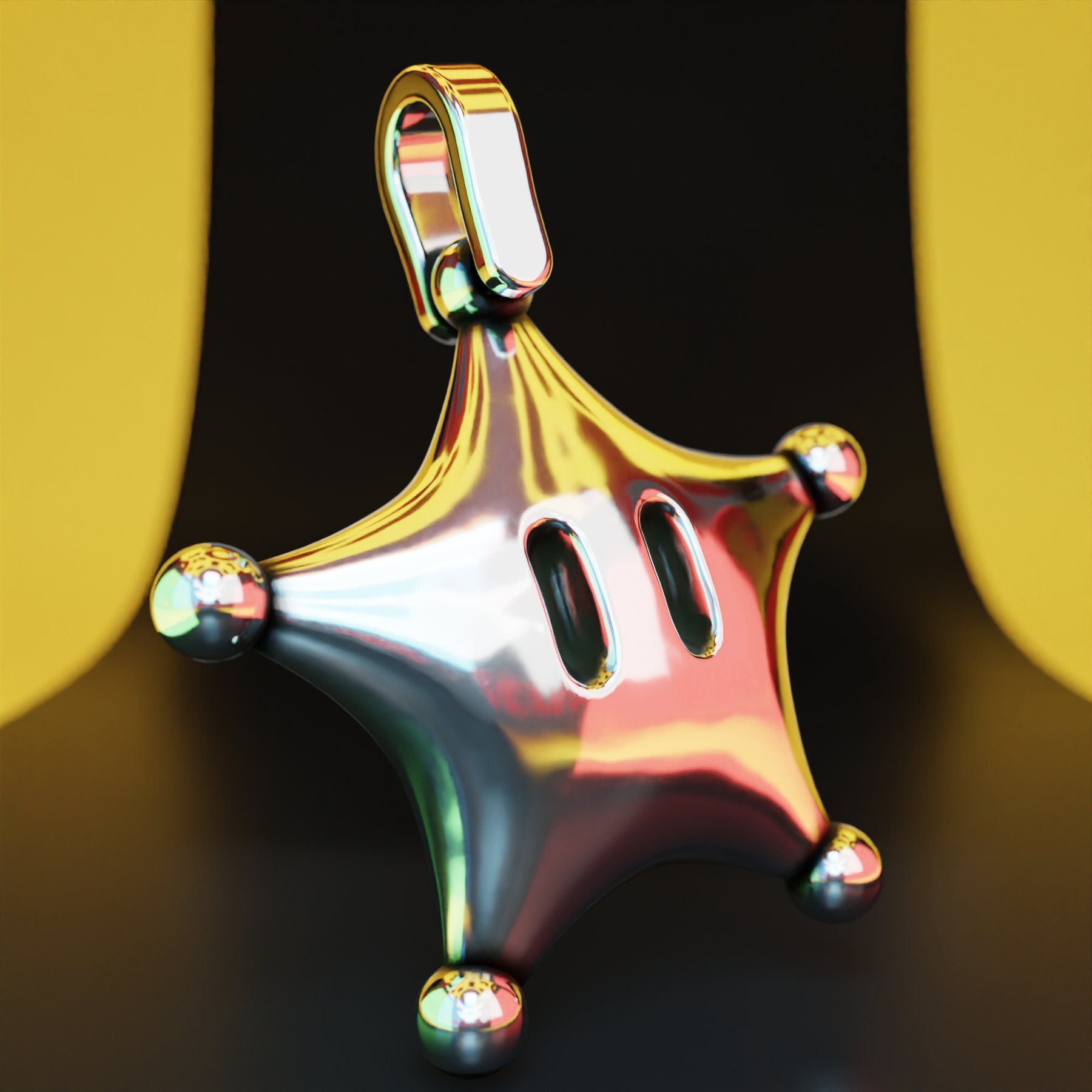 Mario Grand Star Pendant in Sterling Silver - Etsy