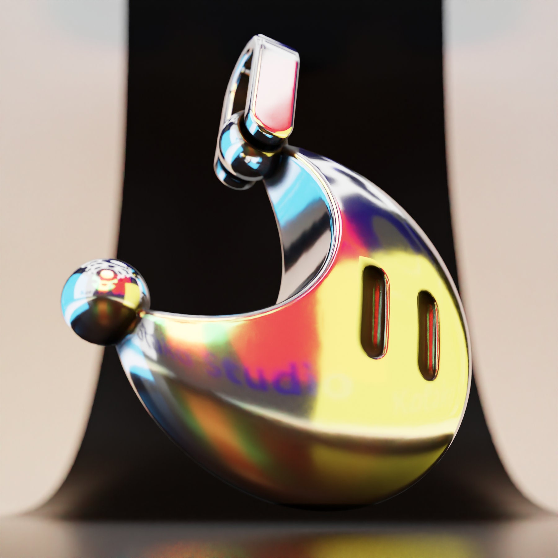 Mario Power Moon Pendant in Sterling Silver - Etsy