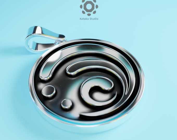 Genshin Impact Hydro Element Pendant in Sterling Silver - Etsy