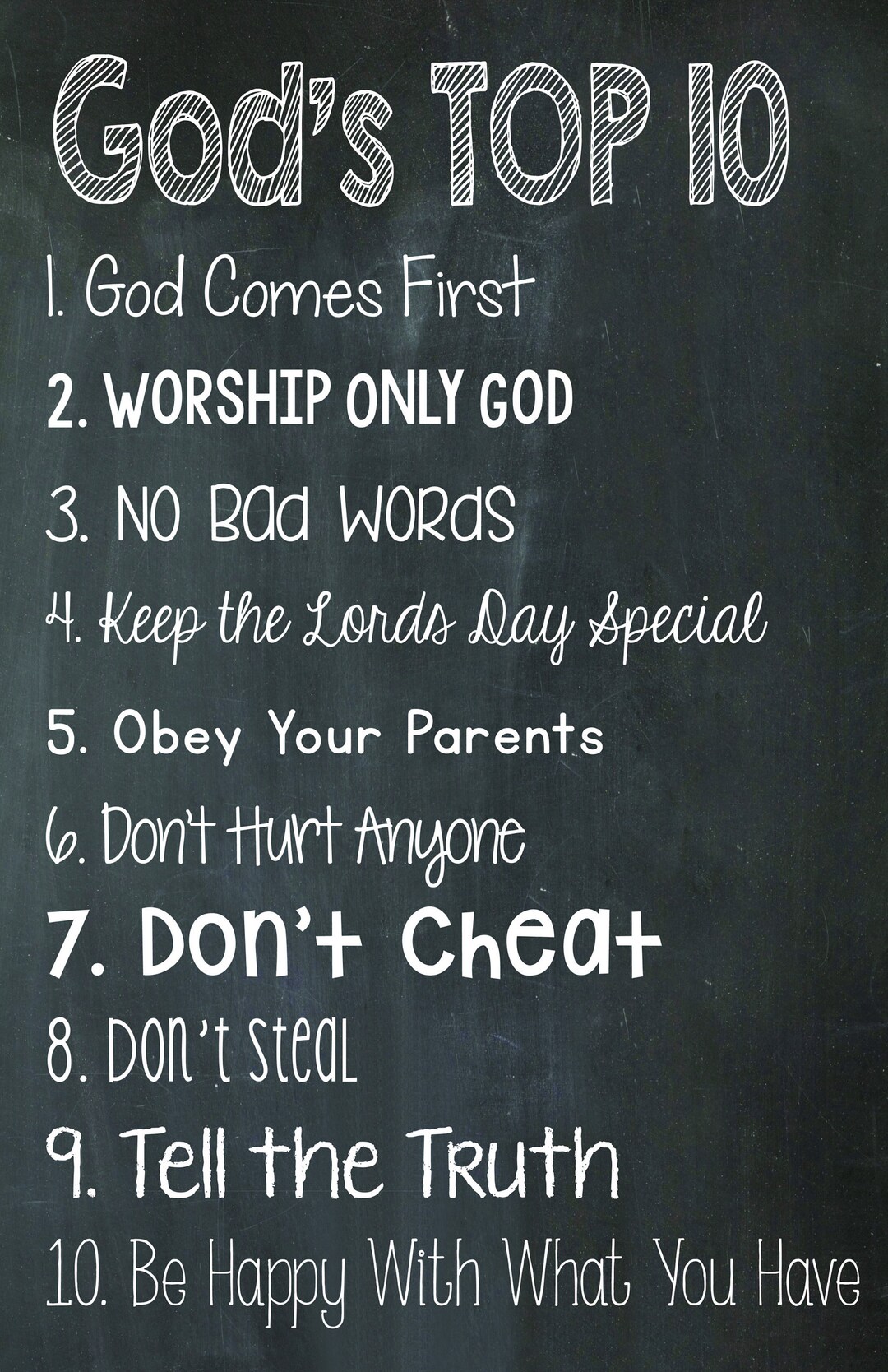 God's Top 10 - Etsy