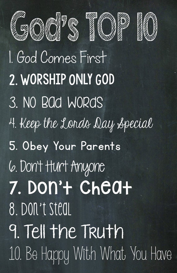 God's Top 10 - Etsy