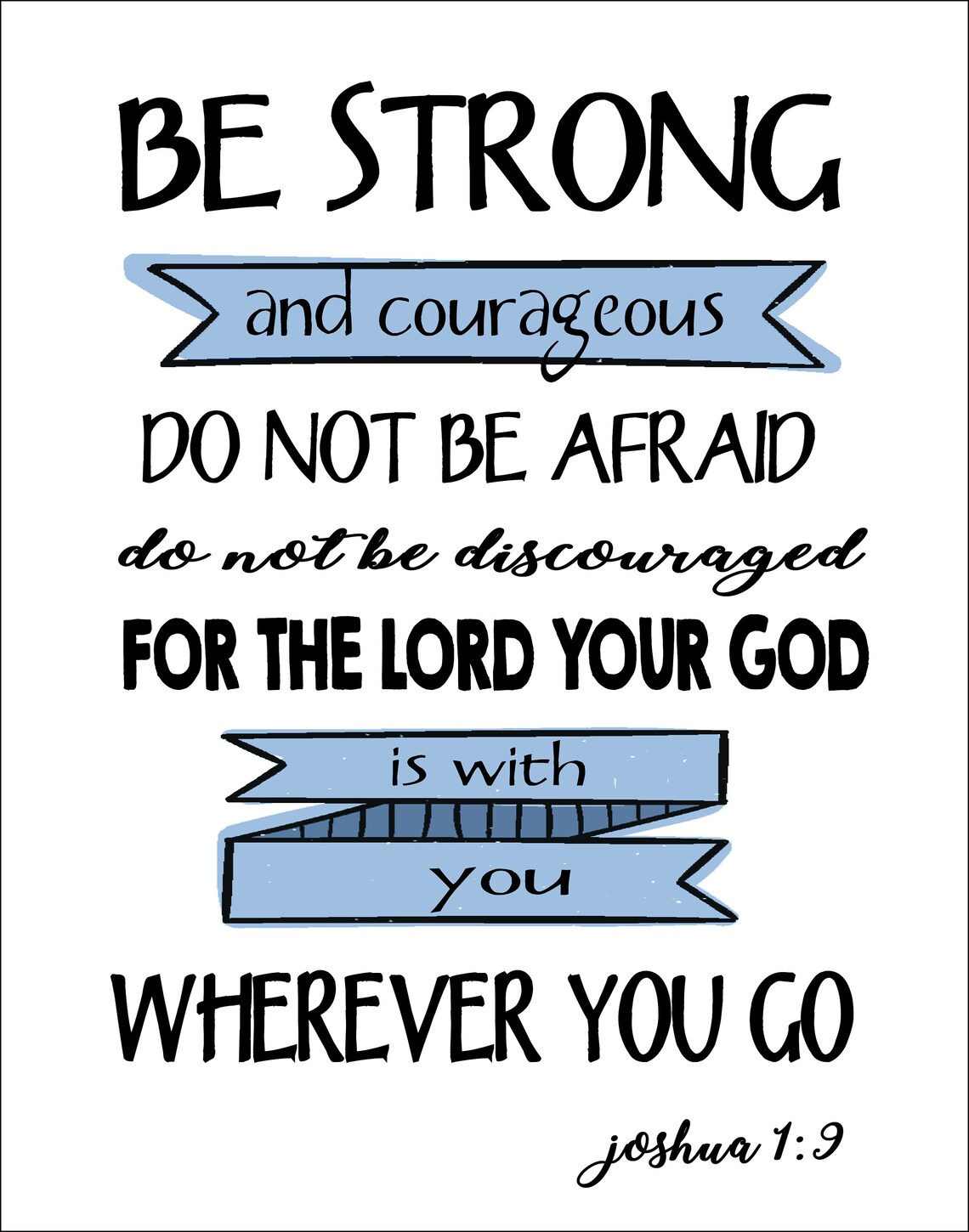 Joshua 1:9 Poster - Etsy