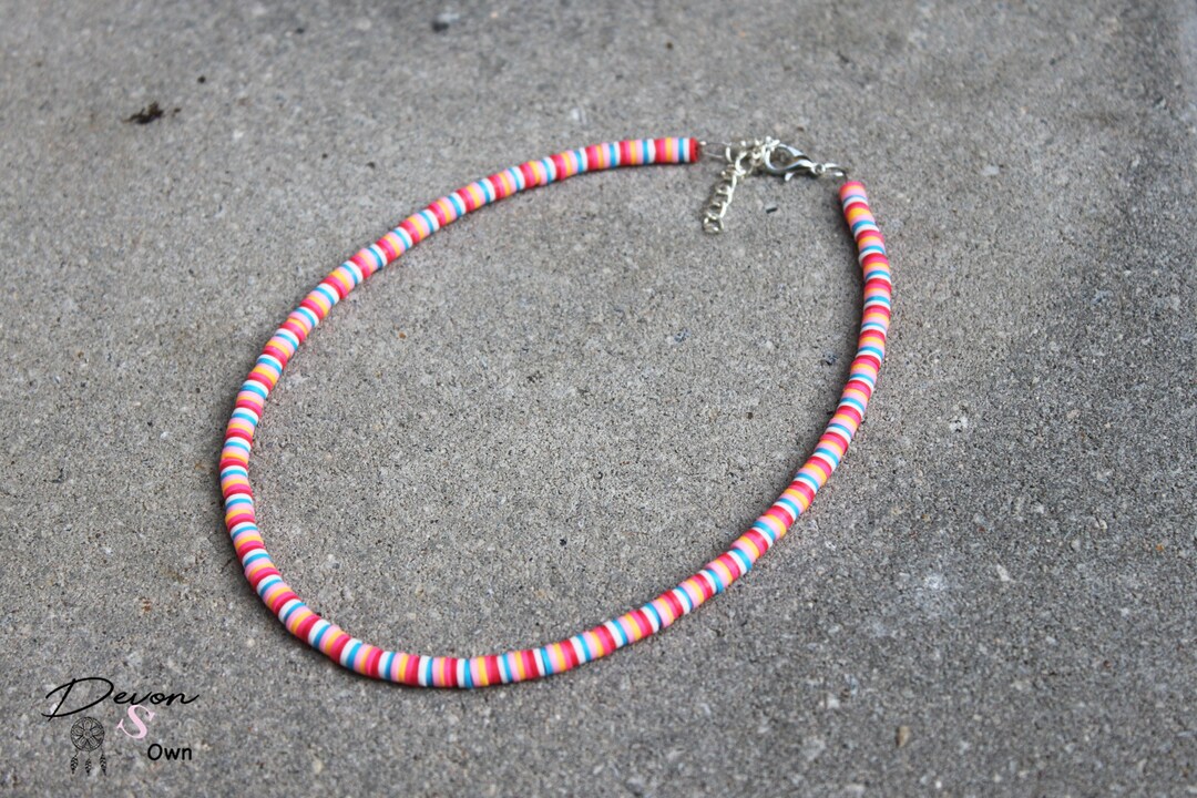 Rainbow Surf Choker, Choker Rainbow, Beach Choker, Surf Choker, Choker ...