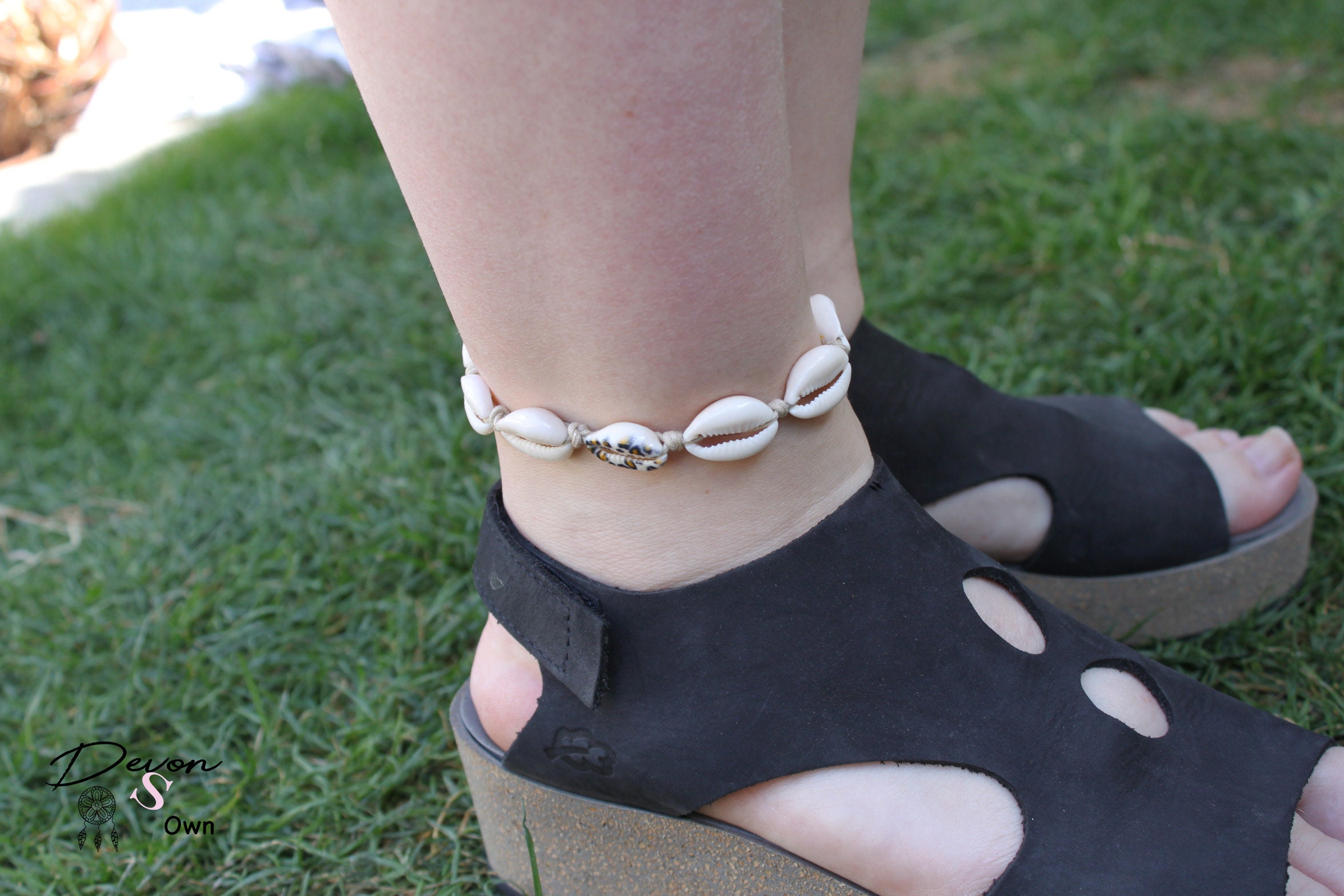 Panther Anklet, Shell Anklet, Shells Anklets, Anklet With Shell and ...