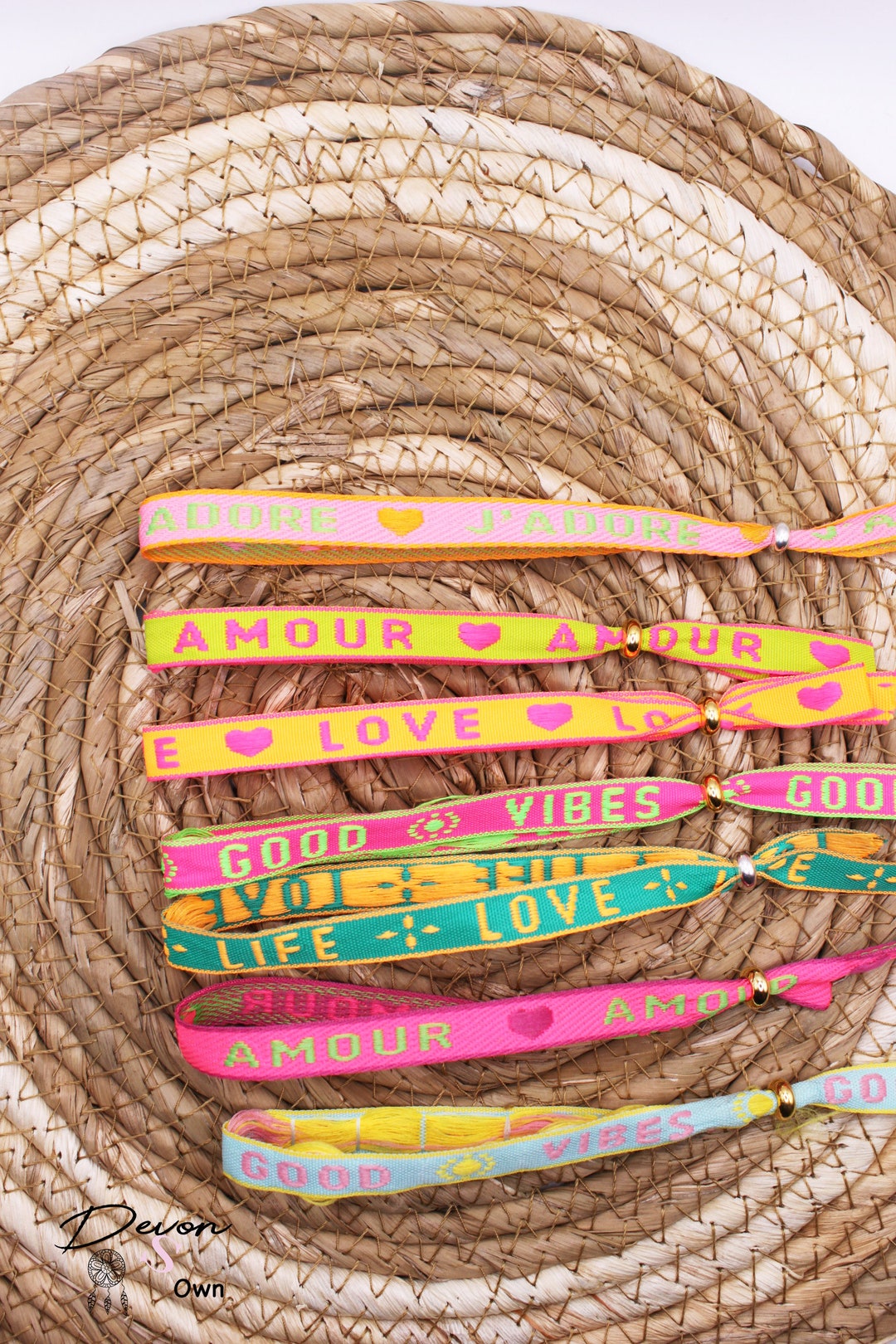 Ribbon Bracelets Neon, Neon Bracelets, Summer Vibe Neon Bracelets - Etsy