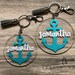 Personalized Anchor Keychain With Tassel, 2.5" or 3" Acrylic Round ...