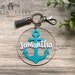 Personalized Anchor Keychain With Tassel, 2.5" or 3" Acrylic Round ...