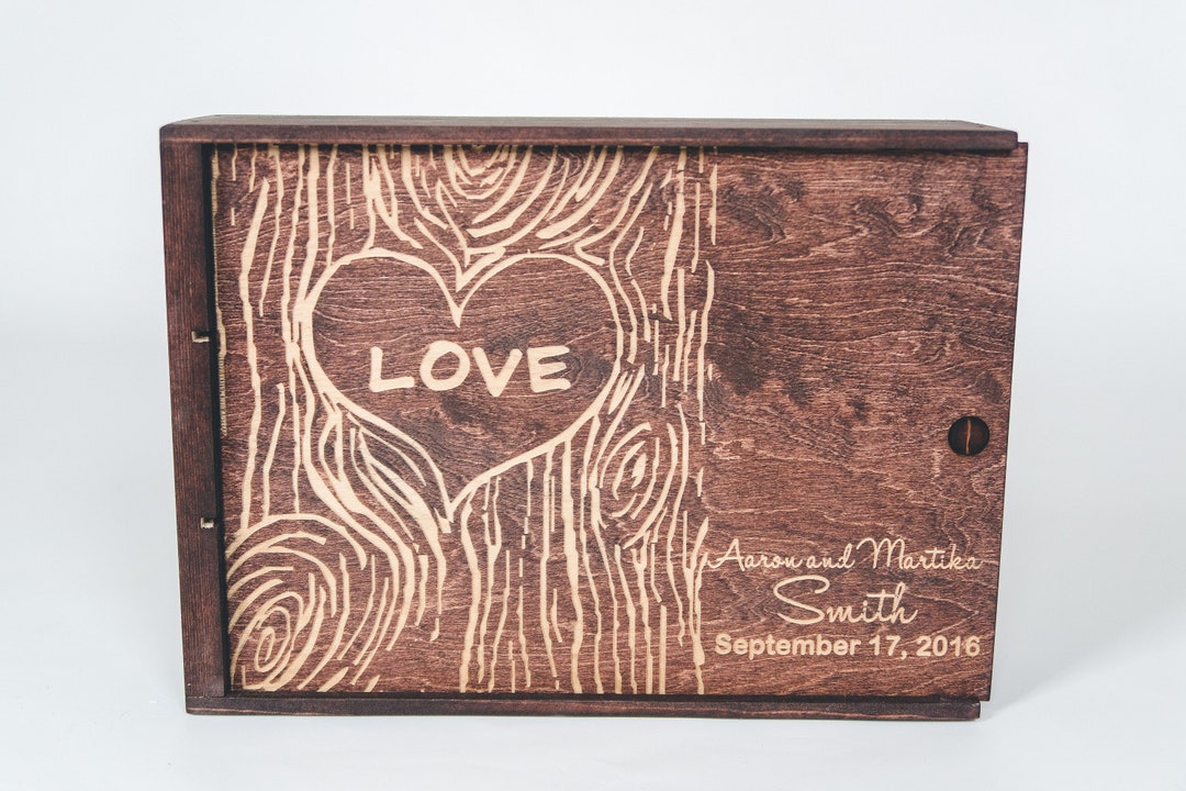 Rustic Tree Anniversary 3 Bottle Wine Box - Single Lid - Etsy