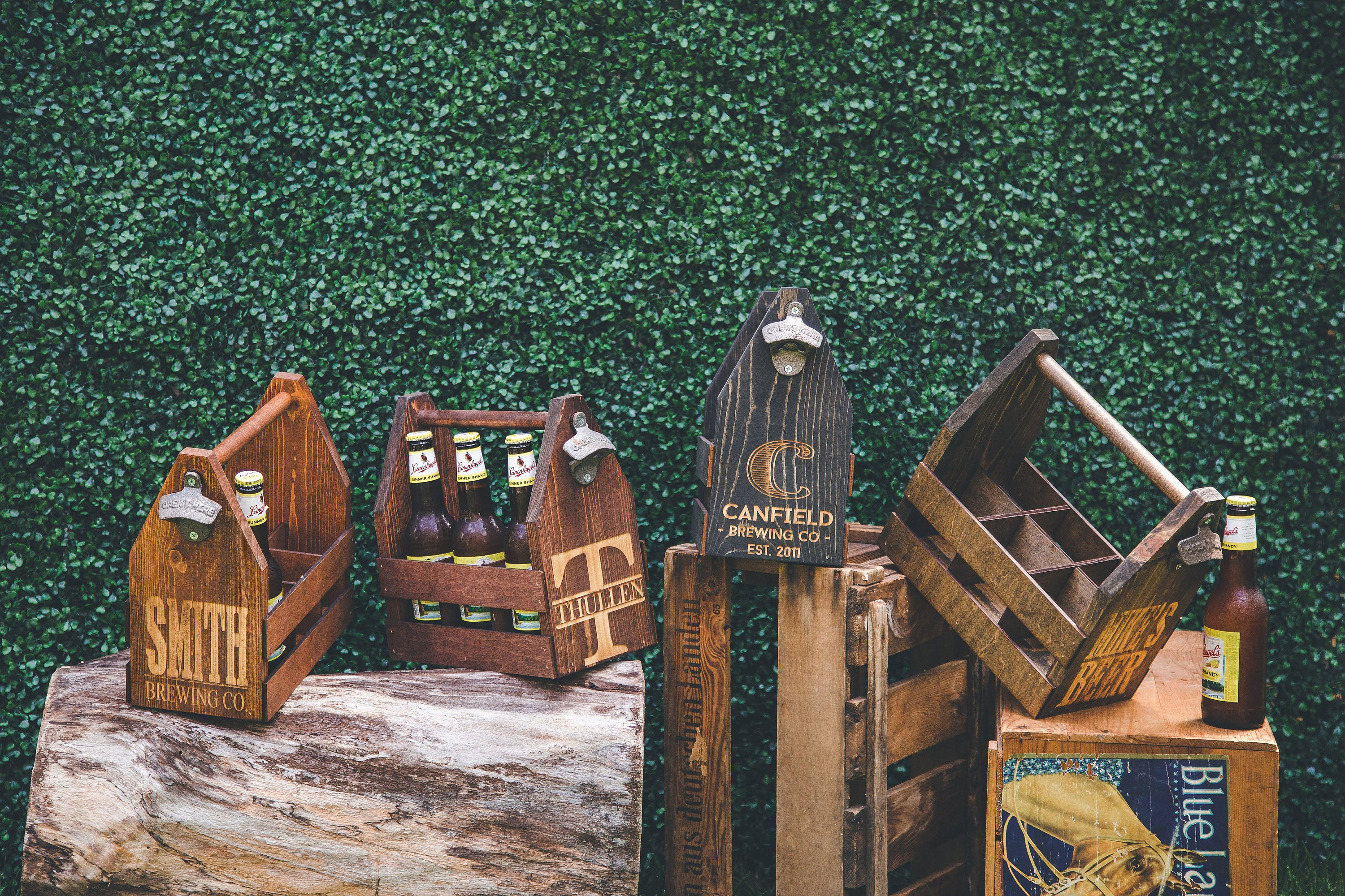 Group of 5 Customized Beer Caddies | Etsy