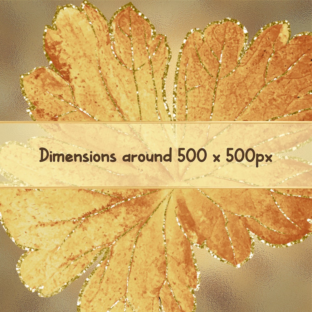 Fall Leaves Clipart, Gold Foil Leaves, Autumn Leaves Clipart, Fall ...