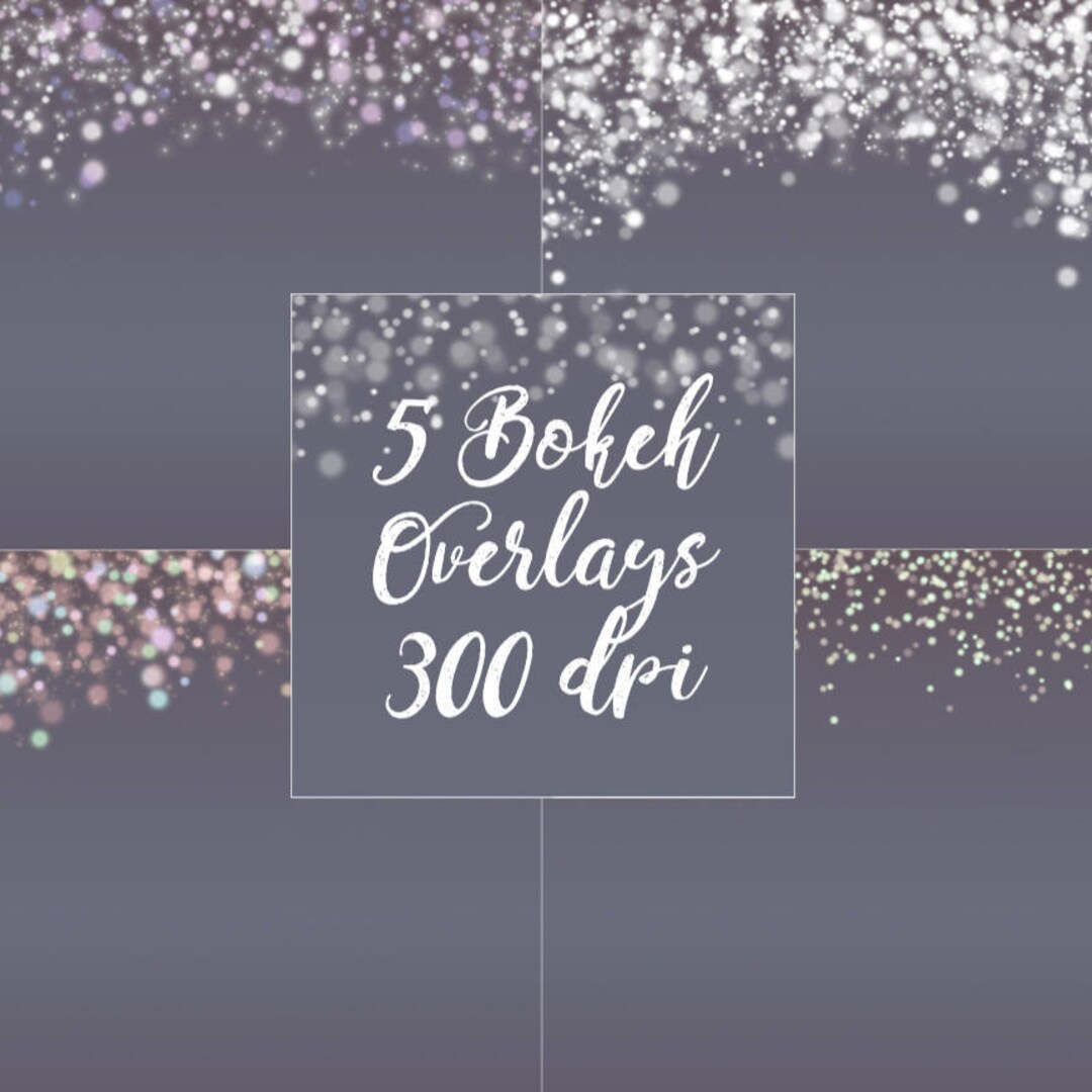 5 Bokeh Overlays, Photography Overlay, Colorful Bokeh, Pastel Bokeh ...