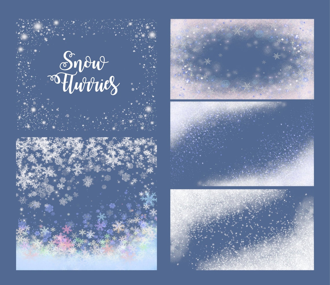 Snow Overlays, Snowflake Overlays, Winter Overlays, Snow Flurry Overlay ...