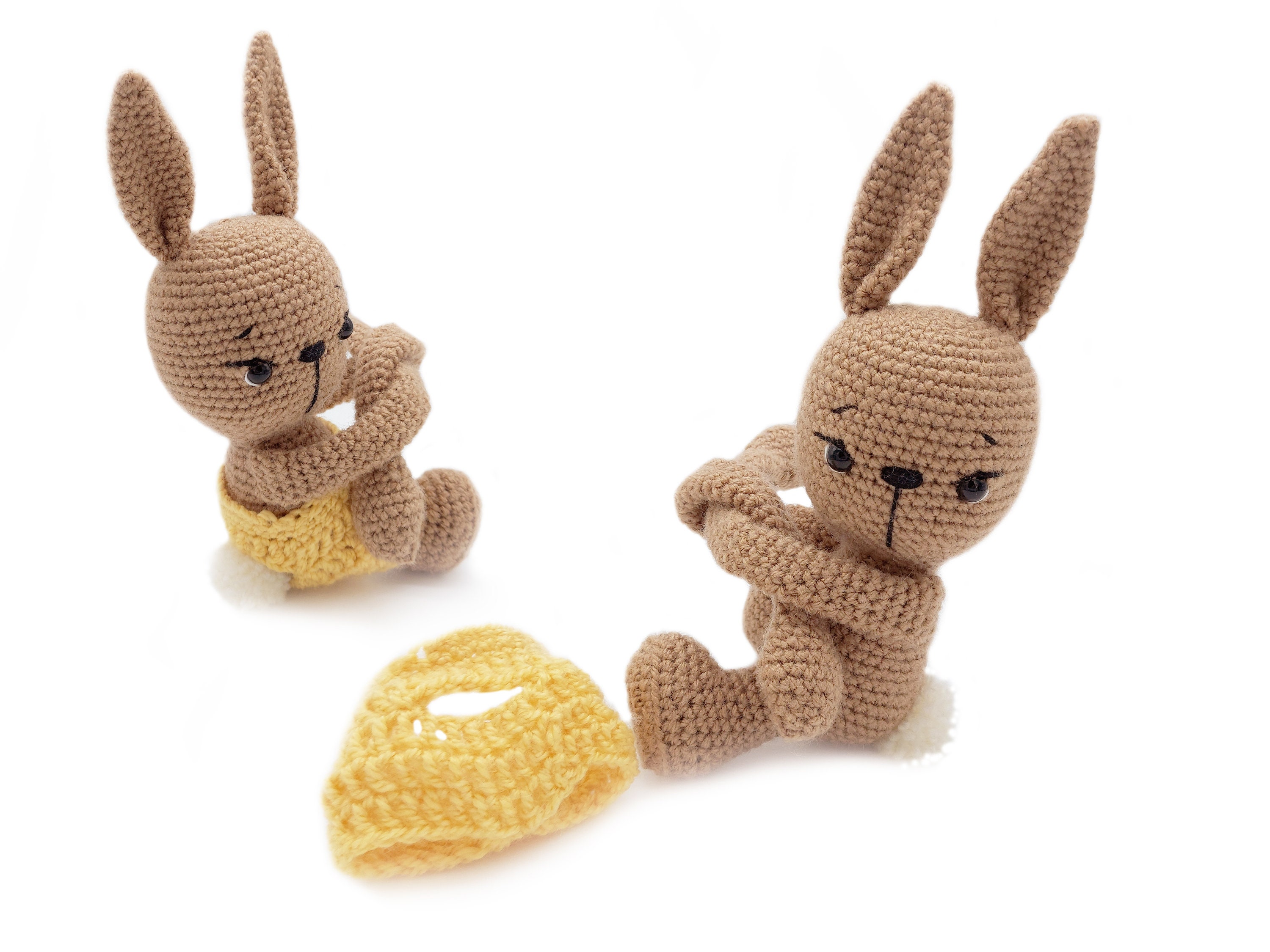 Rabbit & Monkey Pattern - Curtain Tieback - Crochet Rabbit and Monkey ...