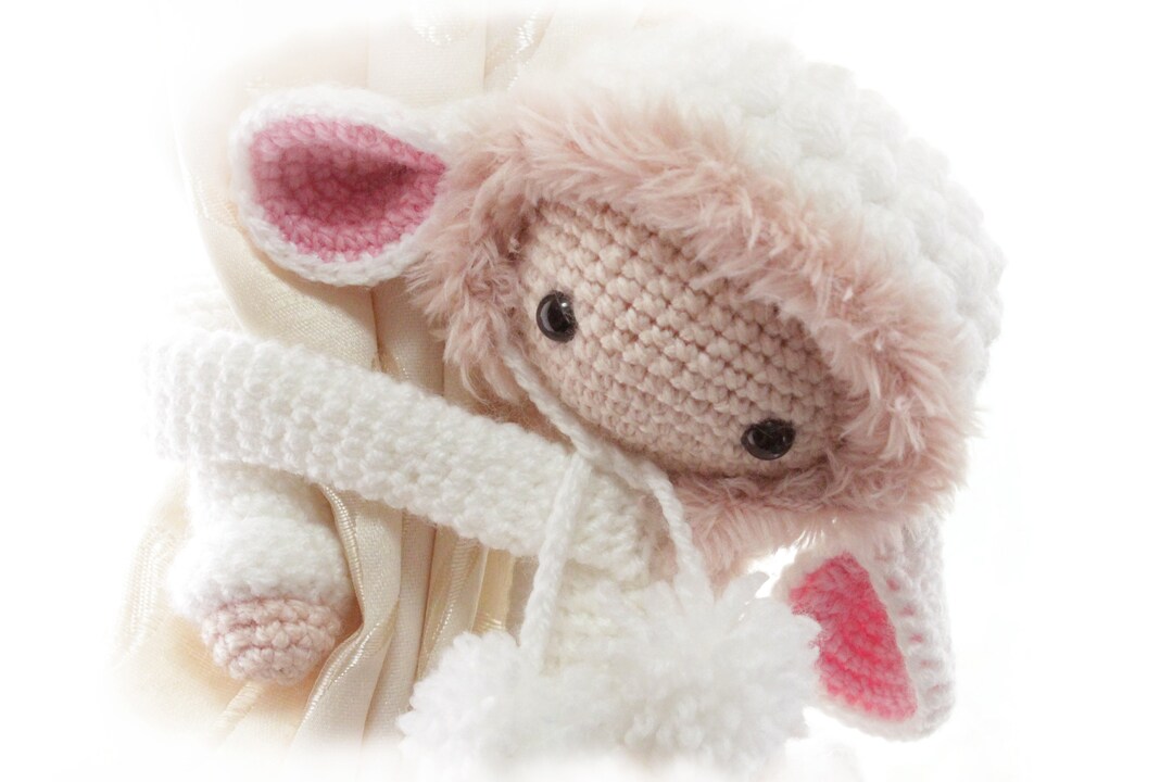 PATTERN : Lamb Girl Curtain Teiback- Sheep - Lamb - Crochet Pattern ...