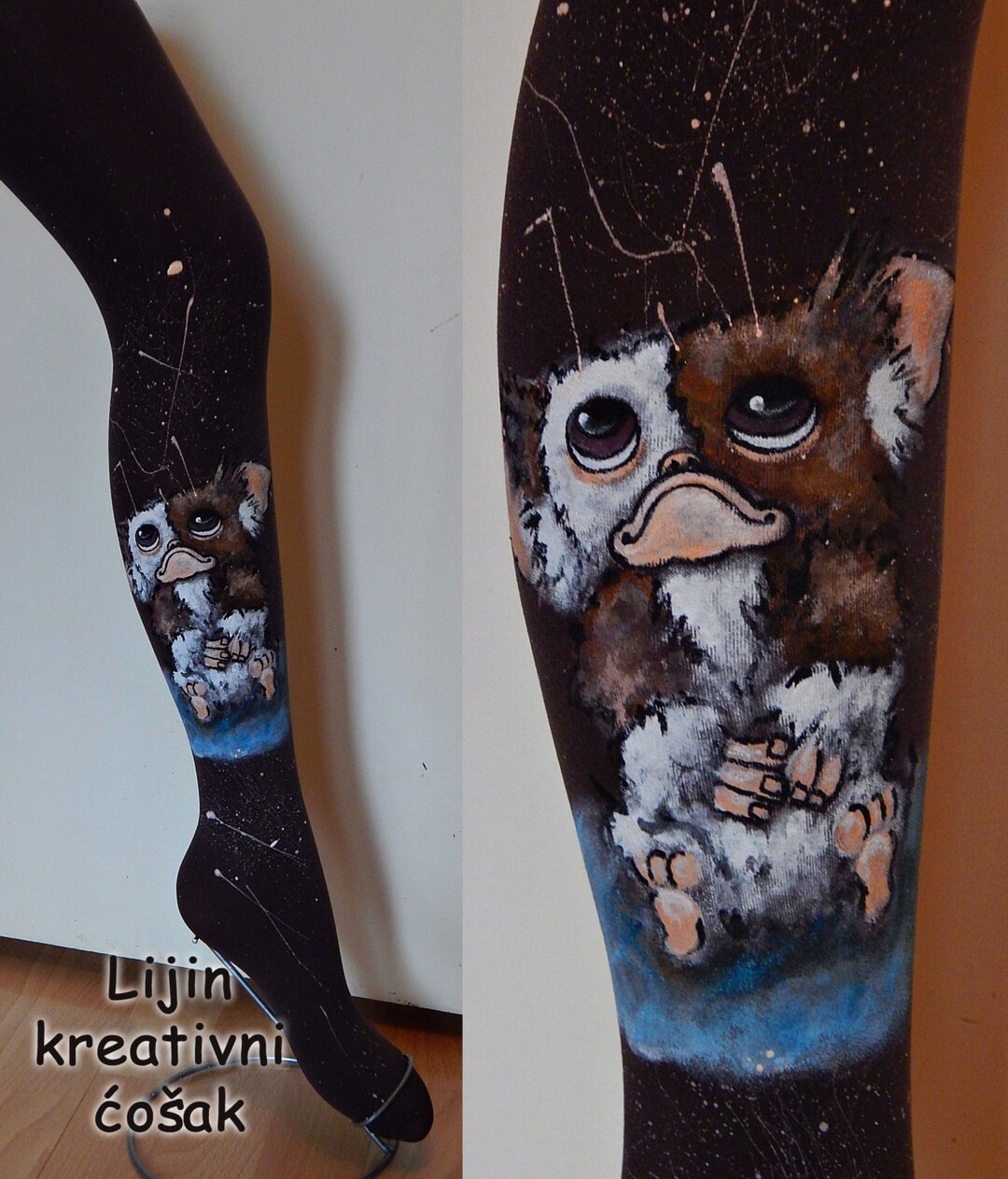 Gremlin Tights, Gizmo Leggings, Cute Gizmo, Cute Gremlin, Painted ...