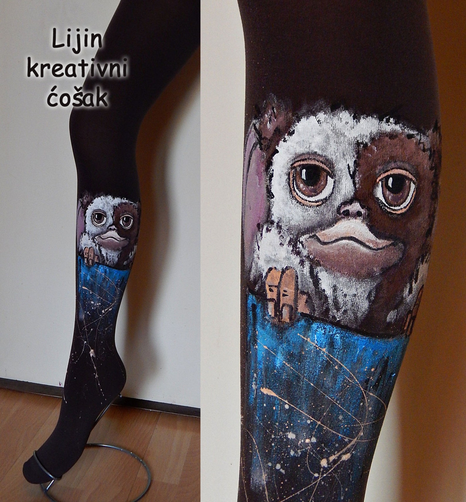 Gremlin Tights, Gizmo Leggings, Cute Gizmo, Cute Gremlin, Painted ...