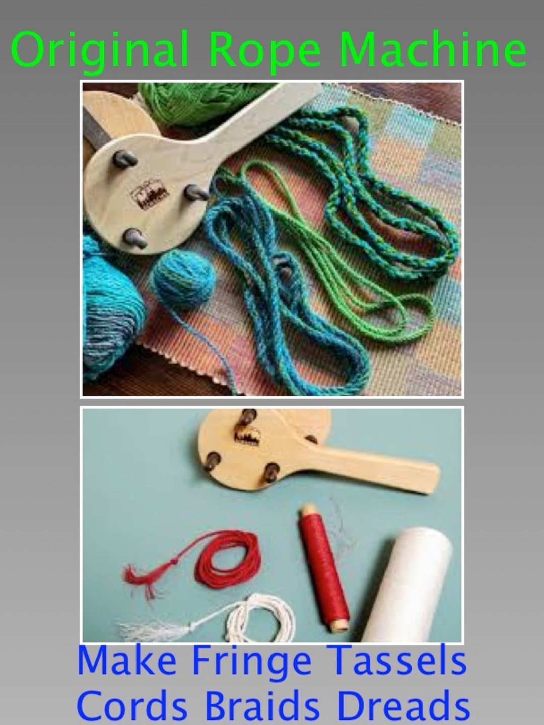 Schacht Incredible Rope Machine Cord Braid Fringe Twister Tassle Maker ...