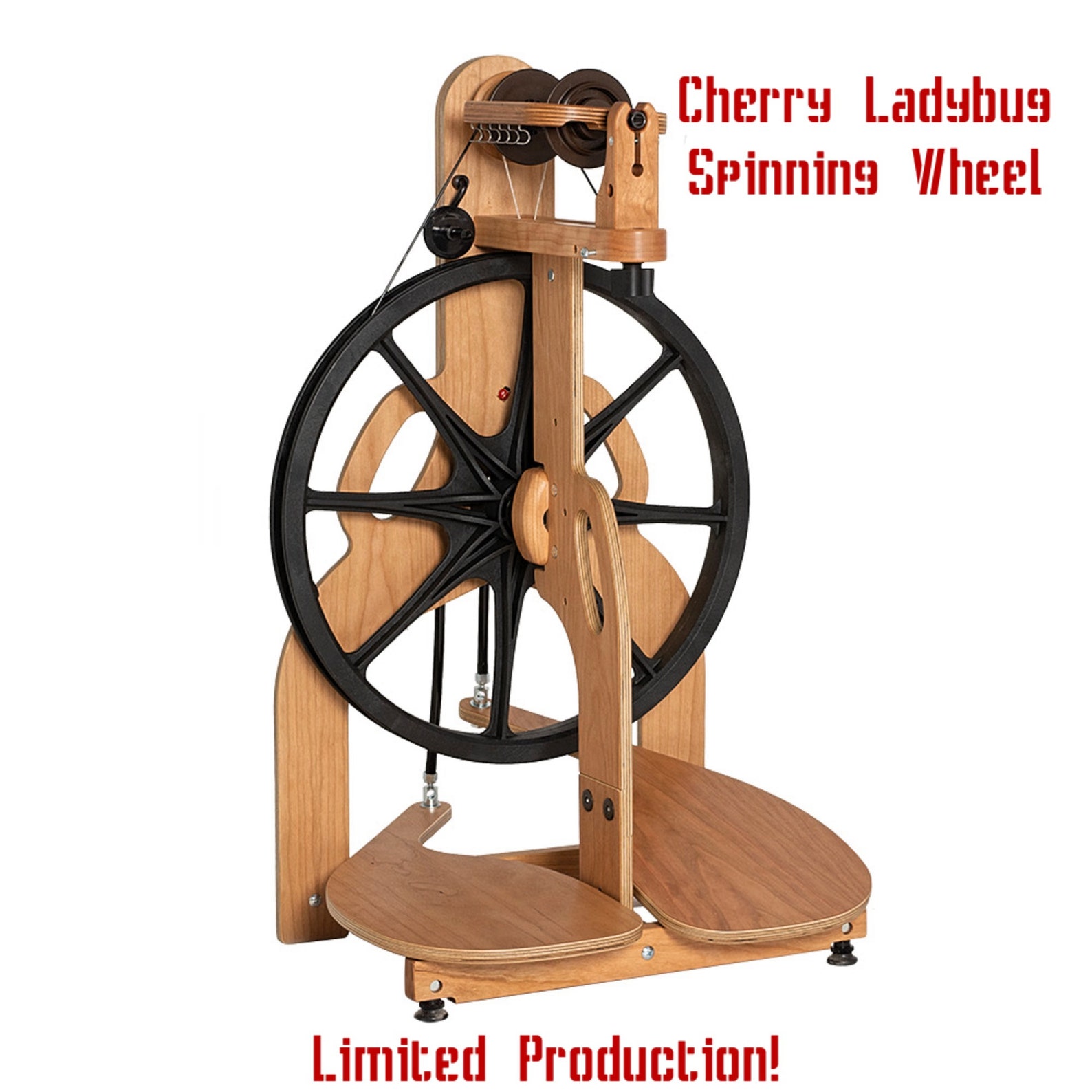 New Limited Production Cherry Ladybug Schacht Spinning Wheels Free ...
