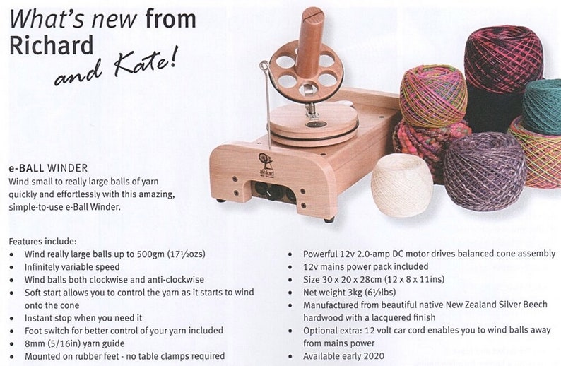 IN STOCK Ashford E-ball Winder Electric Motorized SUPERFAST Free ...