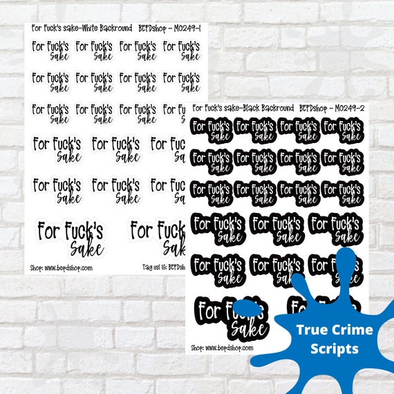 True Crime Scripts for Fuck's Sake - Etsy