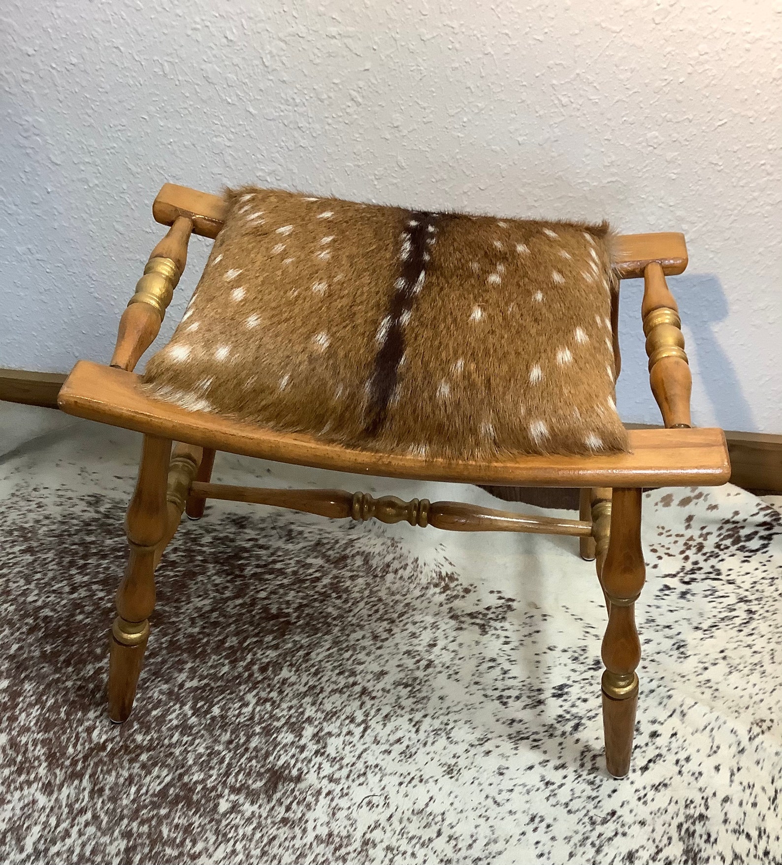 Axis Deer Bench, Vanity Bench, Bedroom Bench, Axis Deer Hide Bench ...