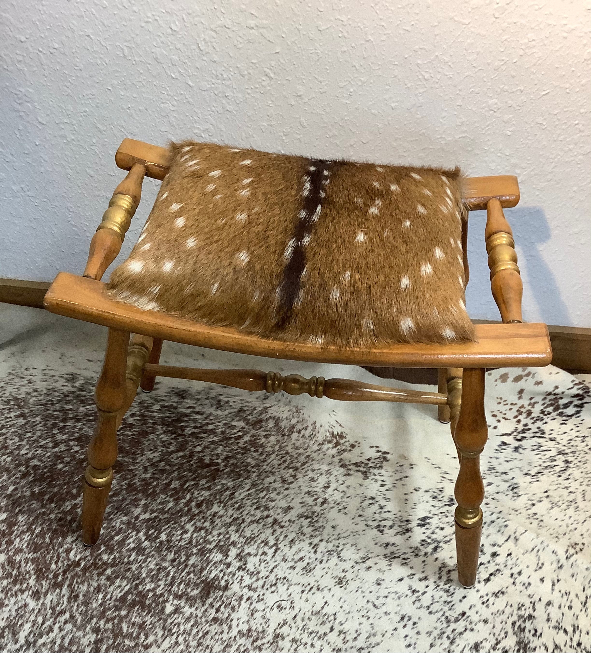 Axis Deer Bench, Vanity Bench, Bedroom Bench, Axis Deer Hide Bench ...