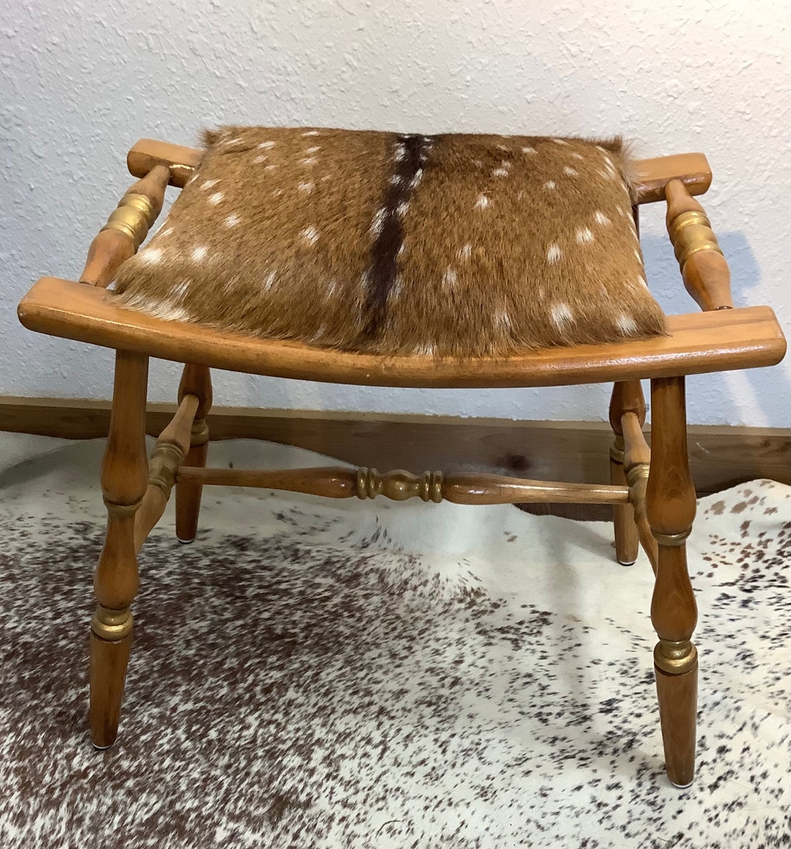 Axis Deer Bench, Vanity Bench, Bedroom Bench, Axis Deer Hide Bench ...