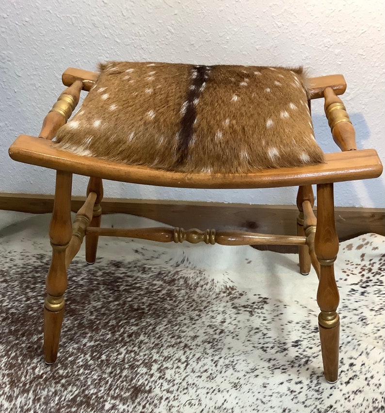 Axis Deer Bench, Vanity Bench, Bedroom Bench, Axis Deer Hide Bench ...