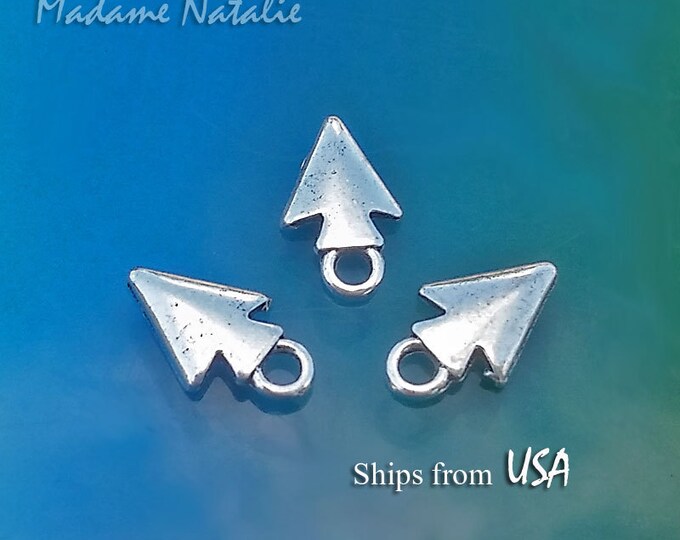Small Gold Bronze Artisan Arrow Charms and Earring Charms set - Etsy