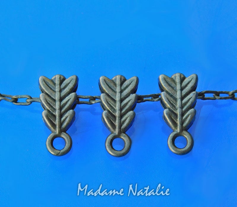 WHOLESALE Leaf Pendant Bails 50 Bronze Tone Bail with Leaf | Etsy