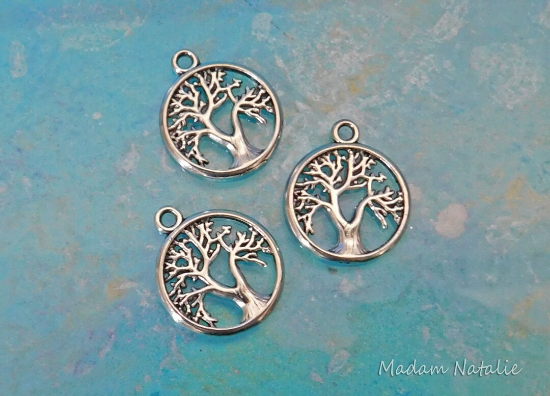 Antique Silver Tree of Life Pendants: Filigree Charms (10pc) - Etsy