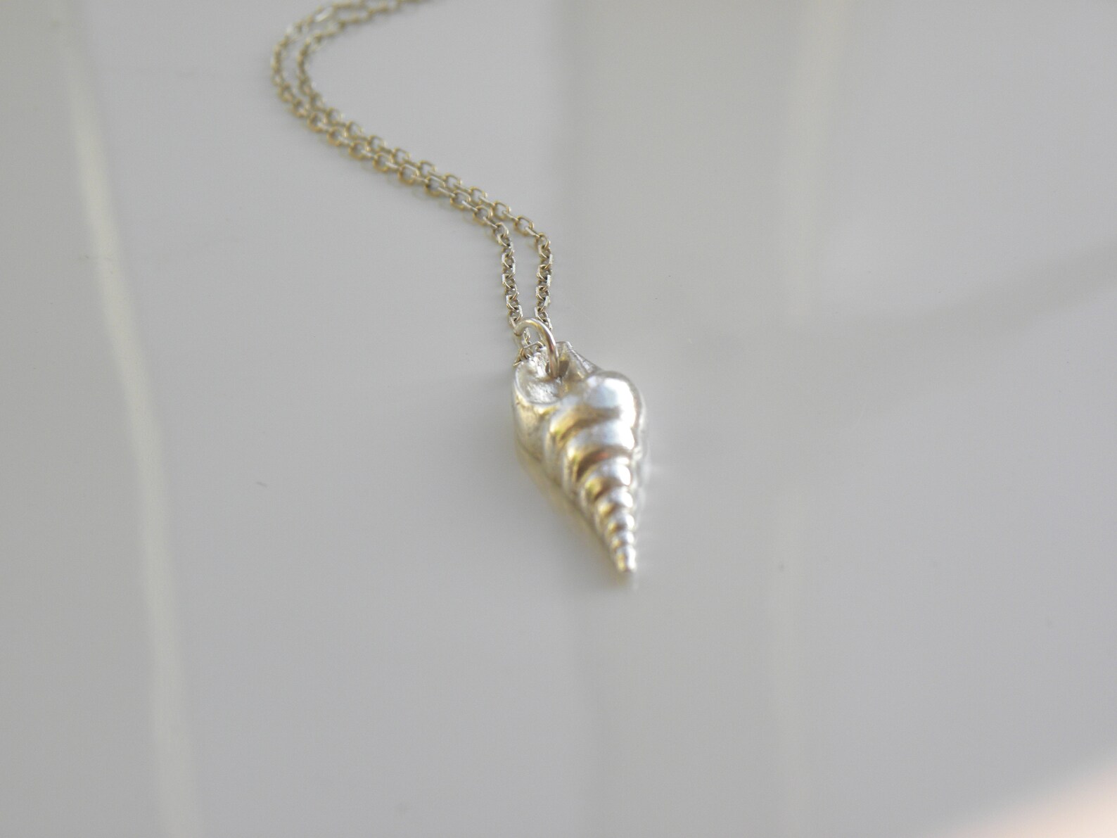 Fine Silver Shell Charm Pendant Necklace Realistic Seashell - Etsy