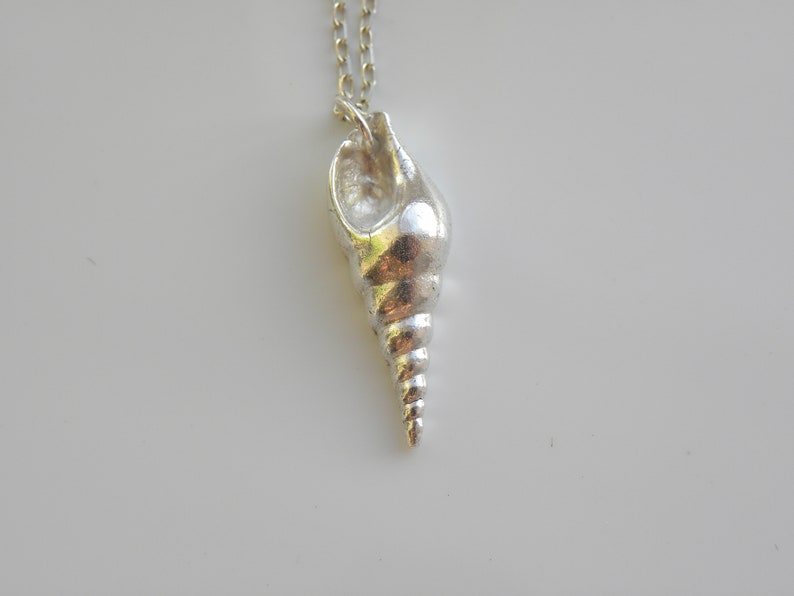Fine Silver Shell Charm Pendant Necklace Realistic Seashell - Etsy