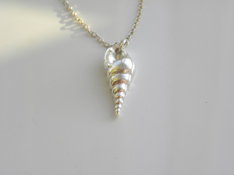 Fine Silver Shell Charm Pendant Necklace Realistic Seashell - Etsy