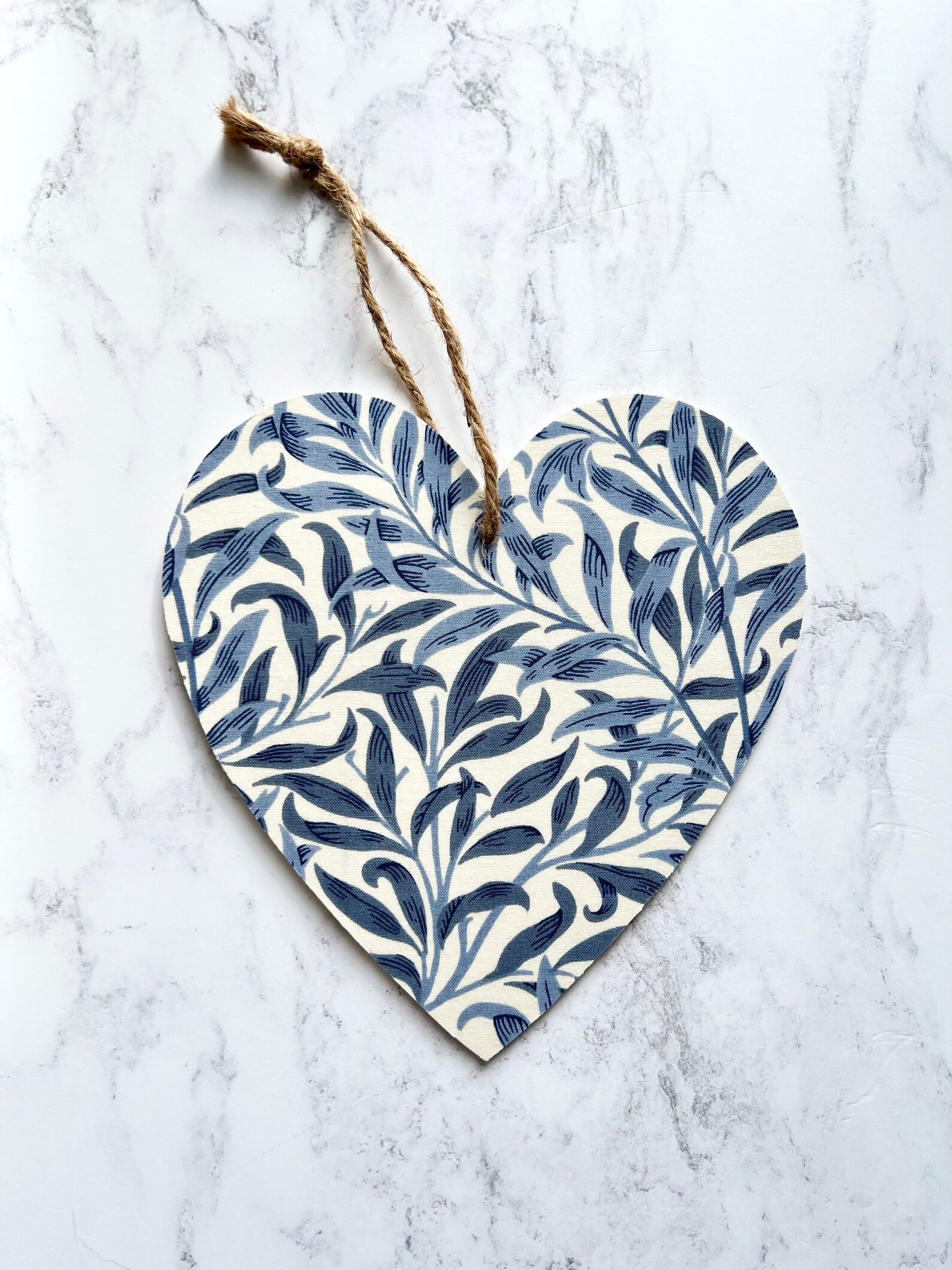 William Morris Wooden Heart and Star Decorations Decoupage - Etsy