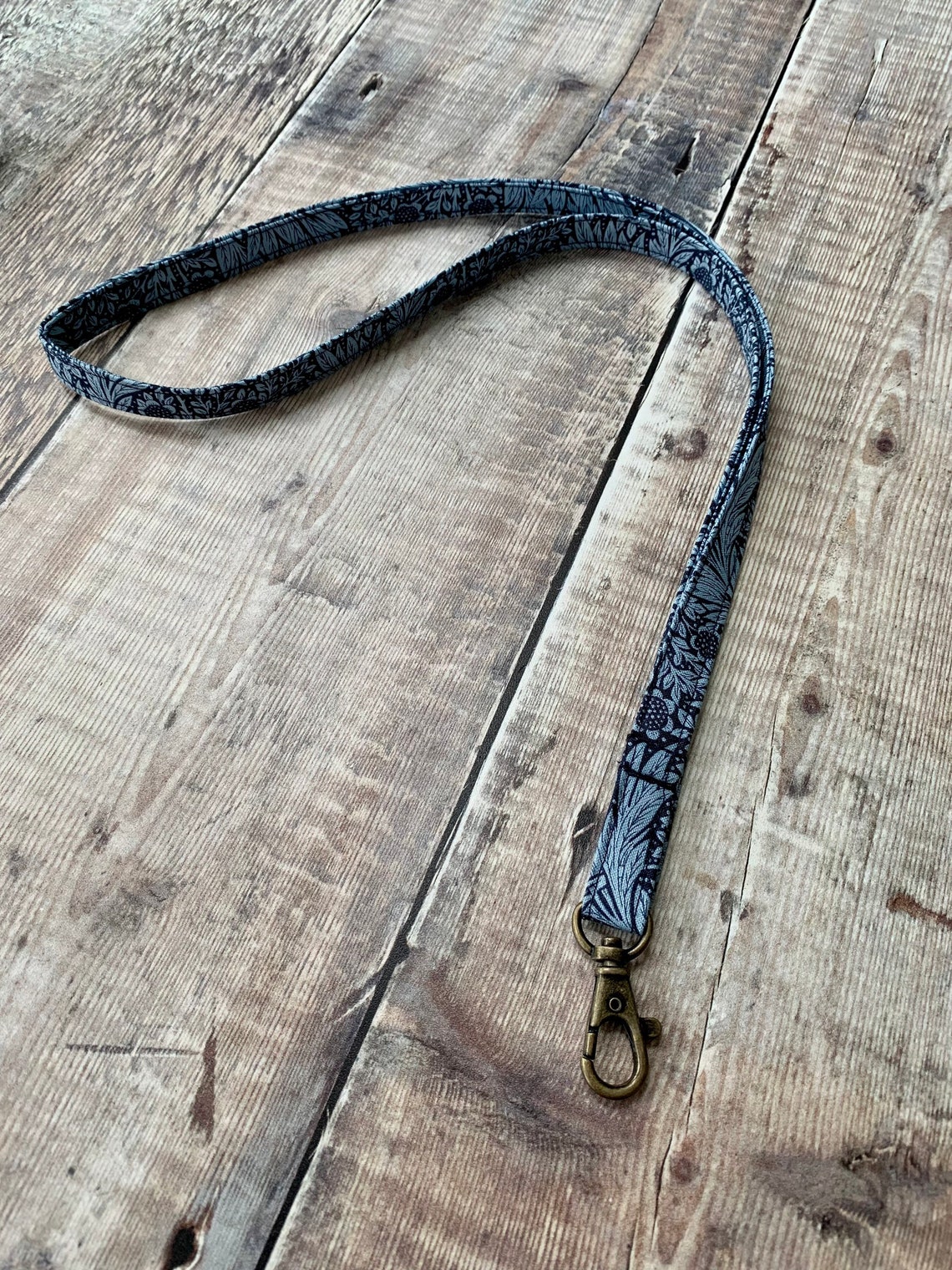 William Morris Lanyard and Phone Strap, Fabric ID Holder, Neck Key ...