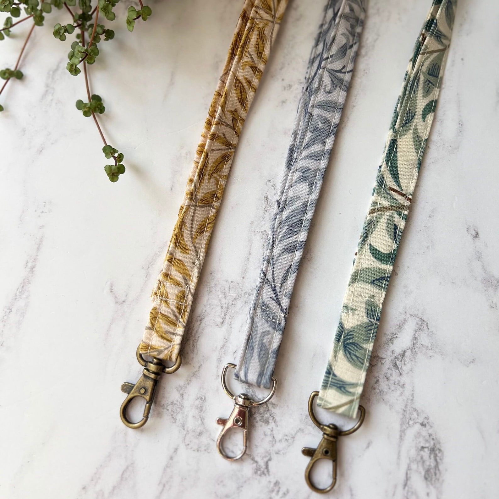 William Morris Lanyard and Phone Strap, Fabric ID Holder, Neck Key ...