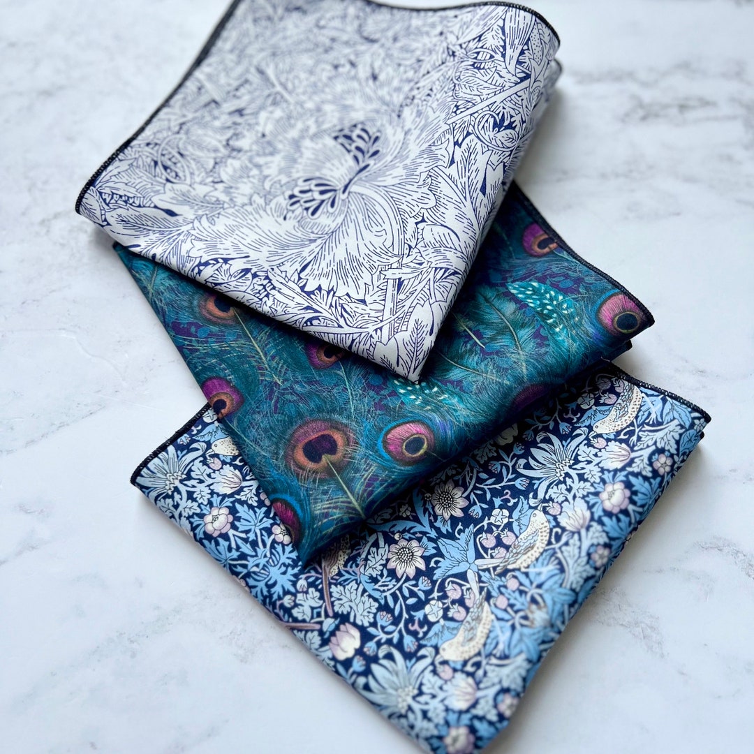 Liberty London Pocket Square. Blue Pocket Square, Feather Pocket Square ...