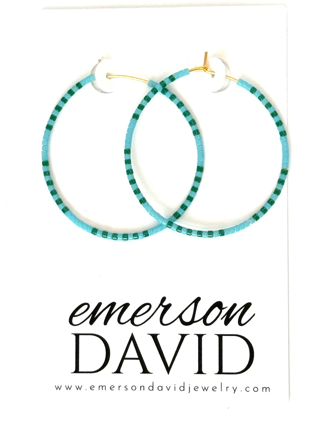 Tulane Game Day Miyuki Seed Bead Hoop Earrings - Etsy