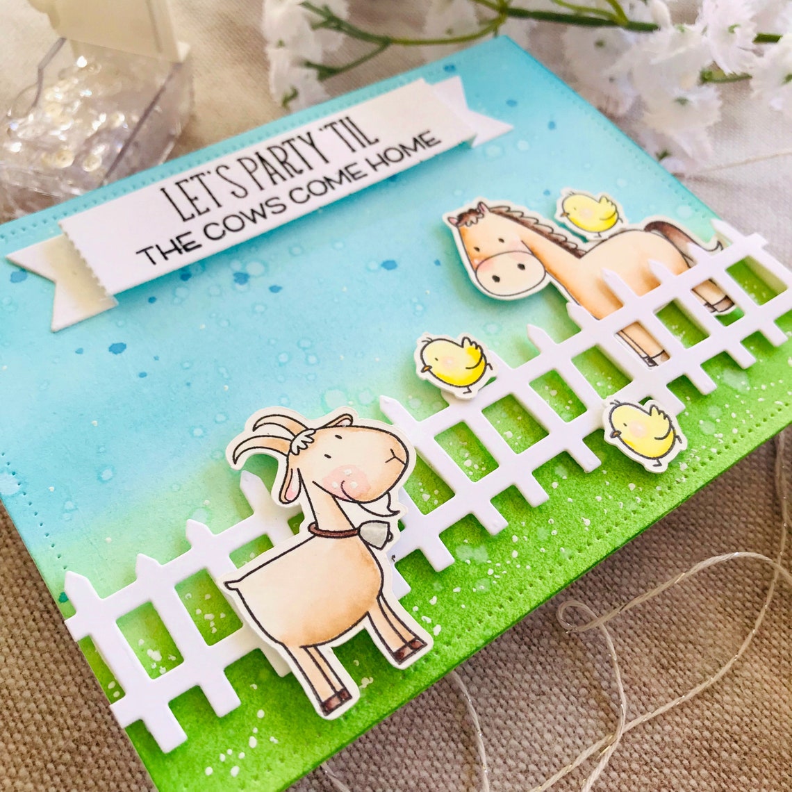 Handmade Birthday Card Farm/ Barnyard Theme | Etsy