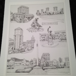 UNC Charlotte 14x18 Collage Print - Etsy