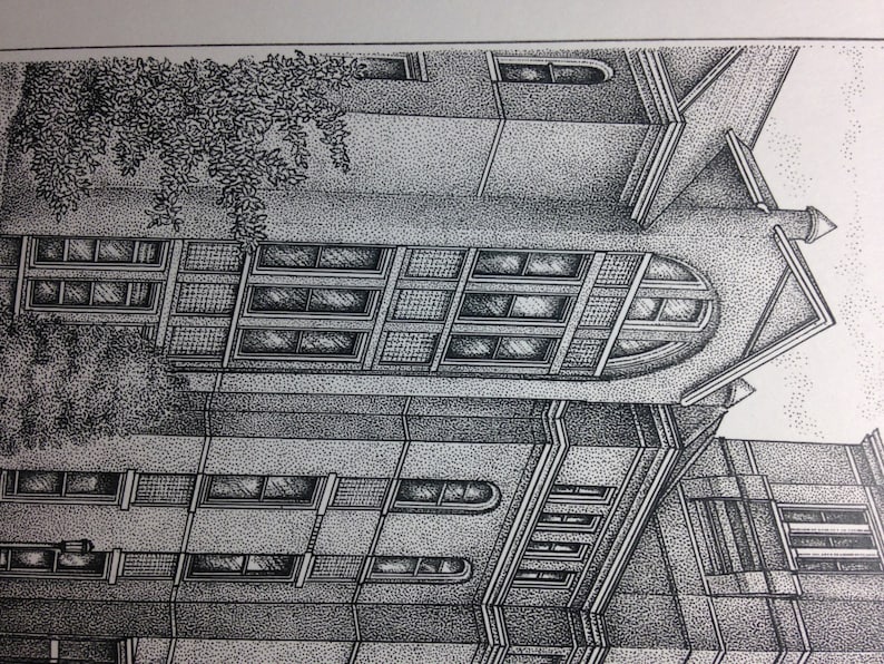 Georgia Tech Tower Pen and Ink Print - Etsy