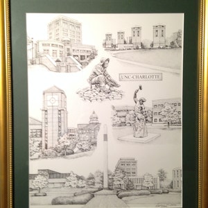 UNC Charlotte 14x18 Collage Print - Etsy