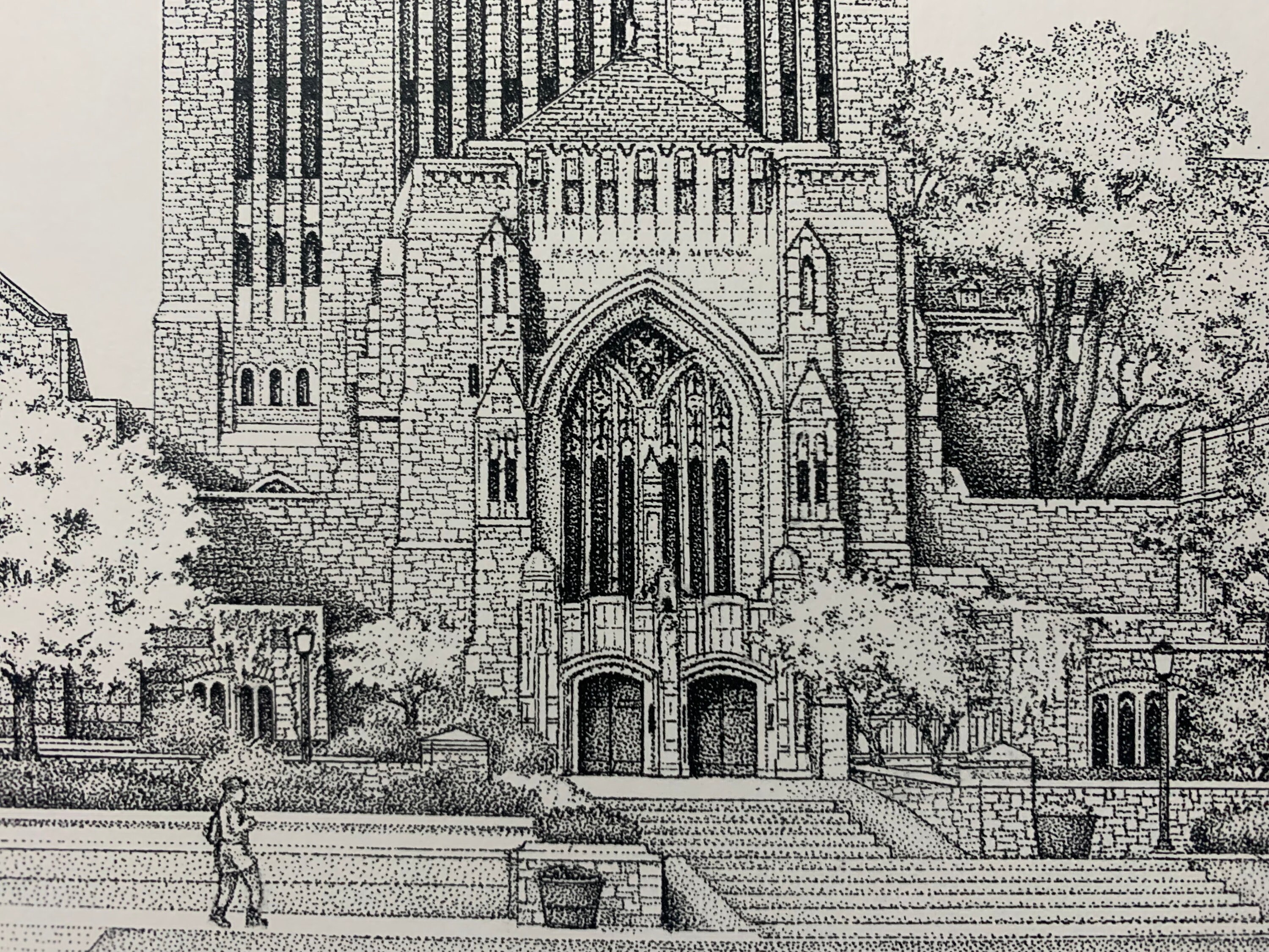 Yale University Hand-drawn 11"x17" Pen and Ink Collage Print - Etsy