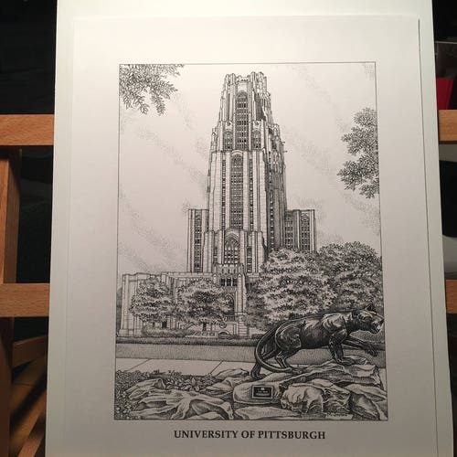 Pitt Cathedral of Learning Print - Etsy